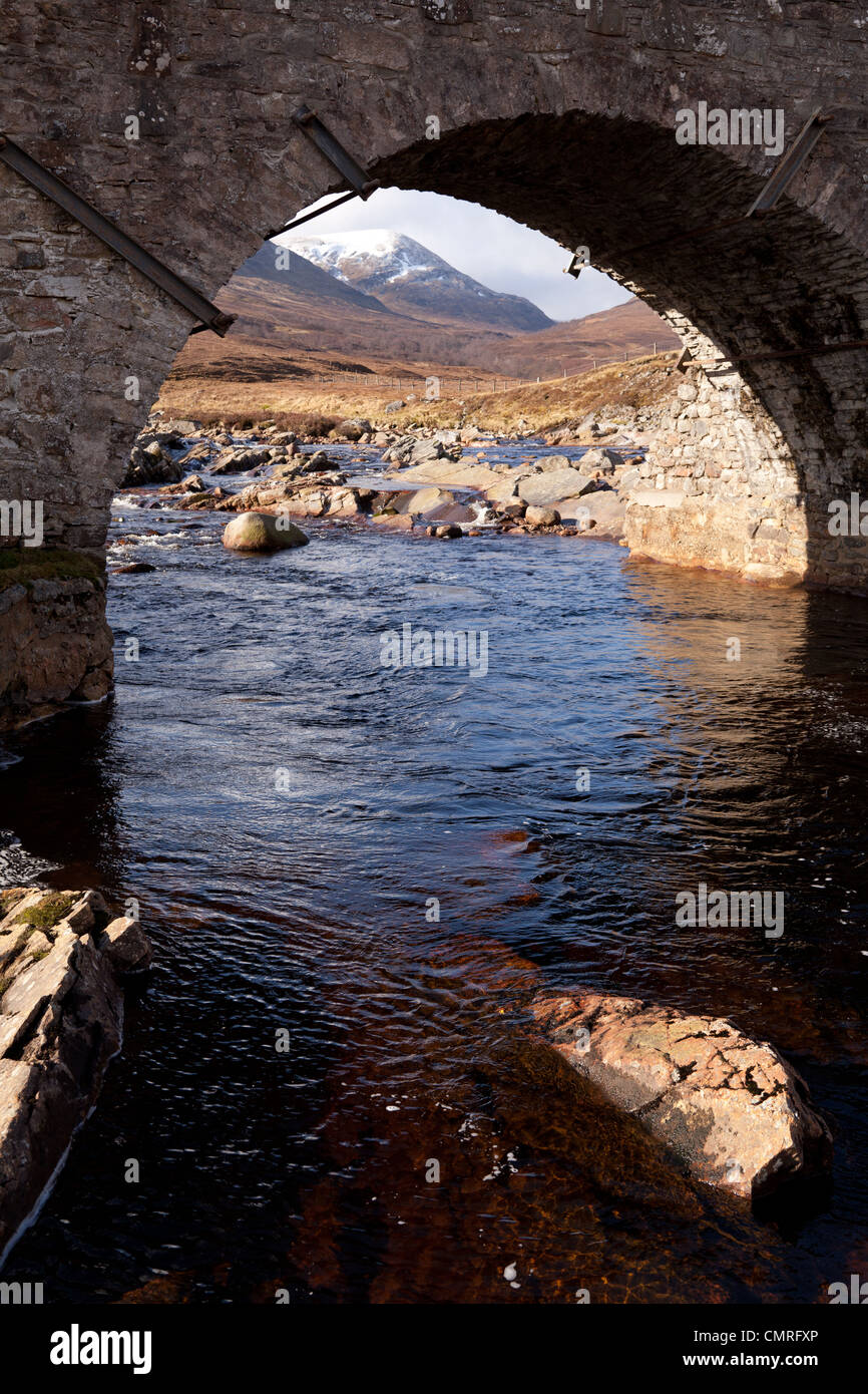General Wade's bridge and the river Spey at Garva in the Scottish ...
