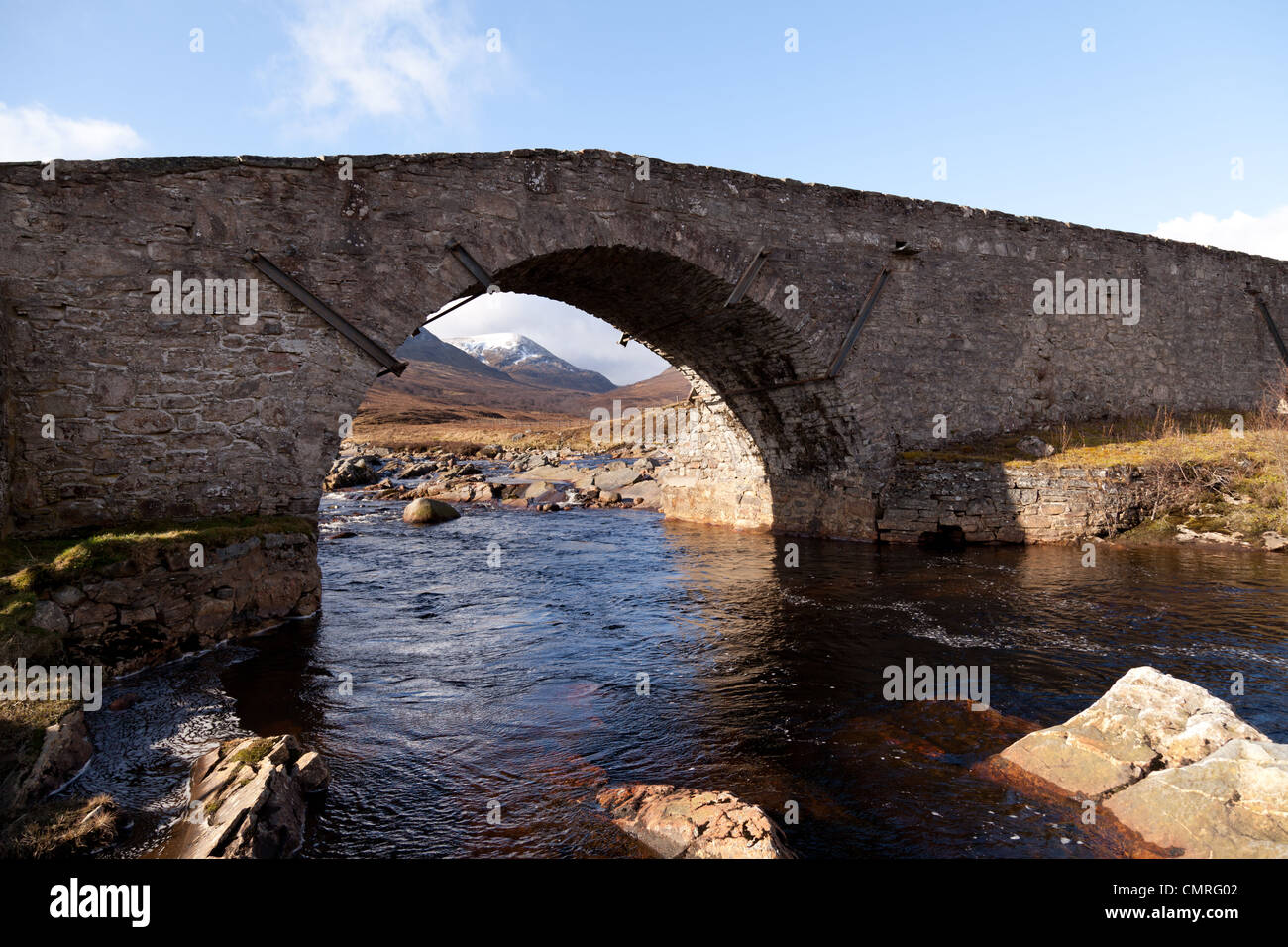 General Wade's bridge and the river Spey at Garva in the Scottish ...
