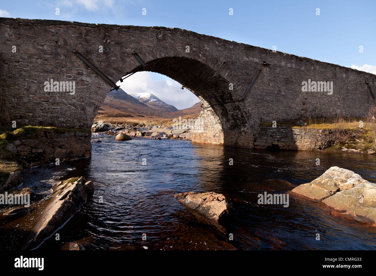 General Wade's bridge and the river Spey at Garva in the Scottish ...
