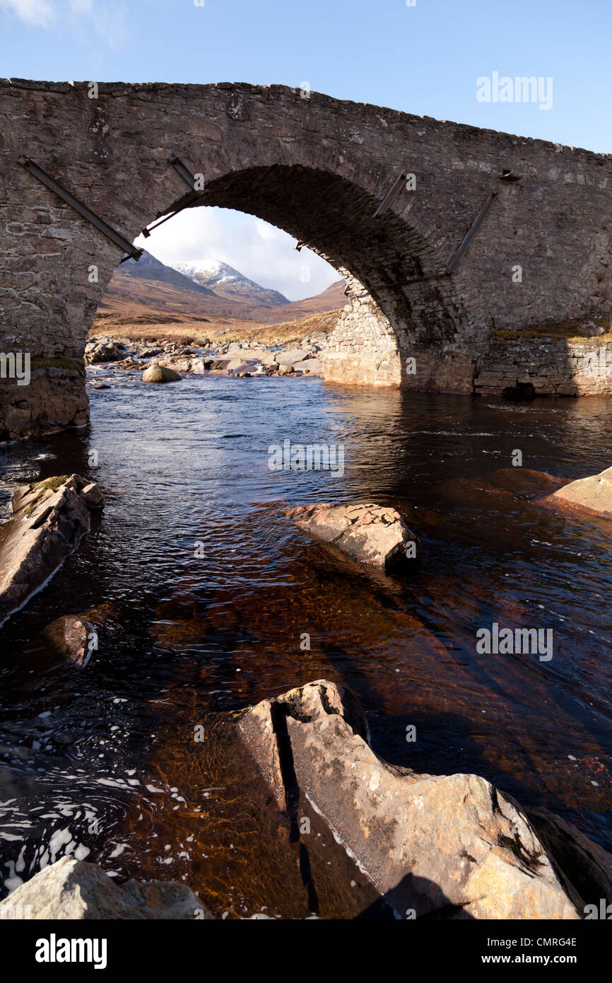 General Wade's bridge and the river Spey at Garva in the Scottish ...