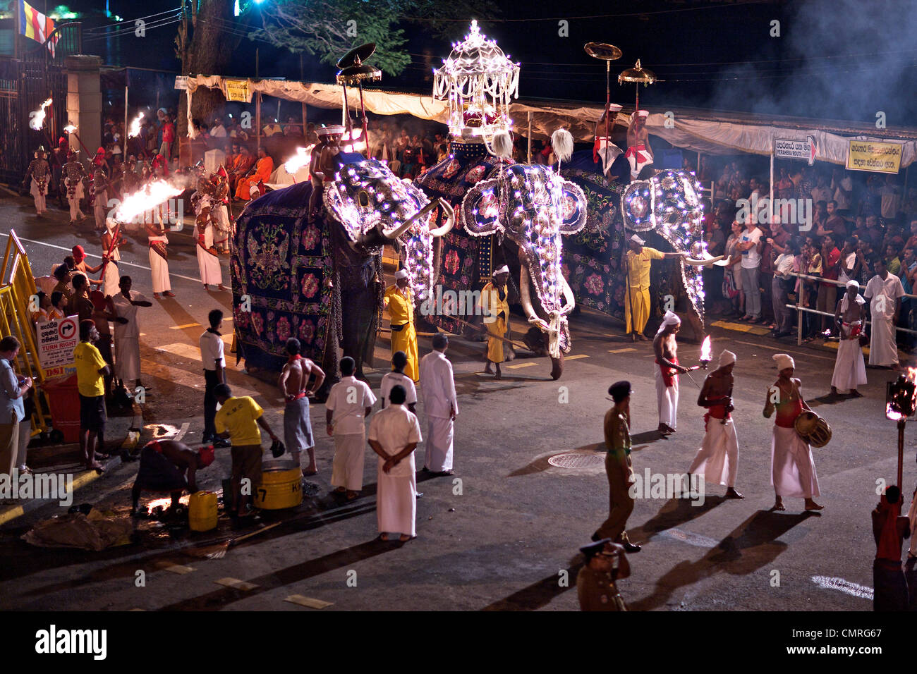 The start of the annual Esala Perahera festival and procession, Kandy ...