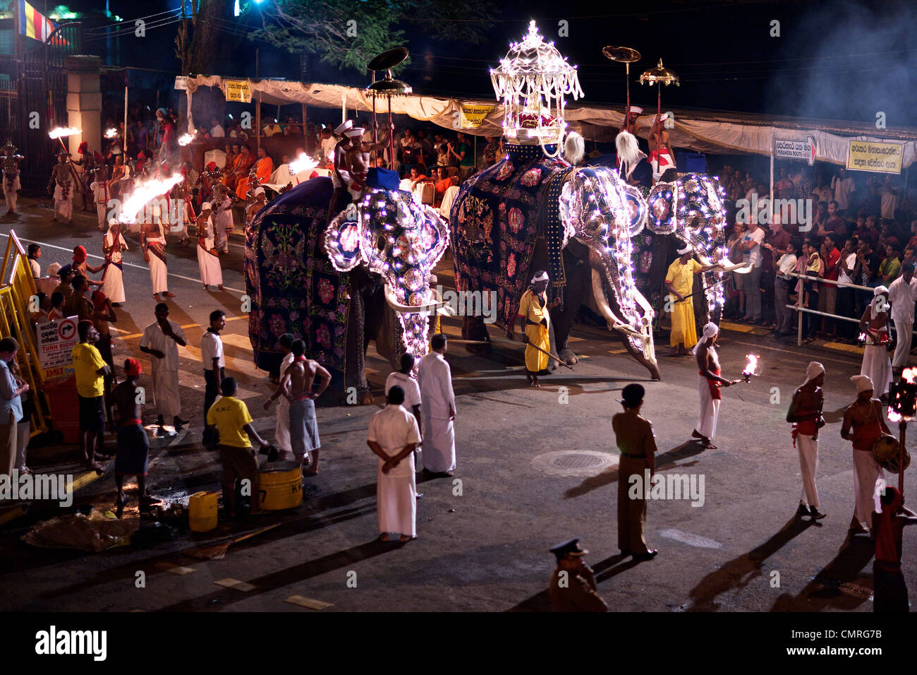 The start of the annual Esala Perahera festival and procession, Kandy ...