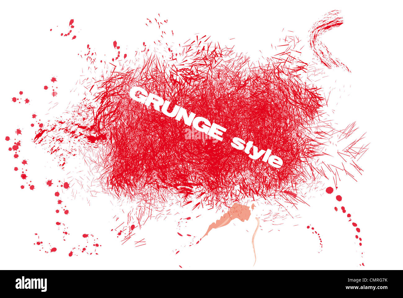 Detail illustration of red grunge style Stock Photo - Alamy