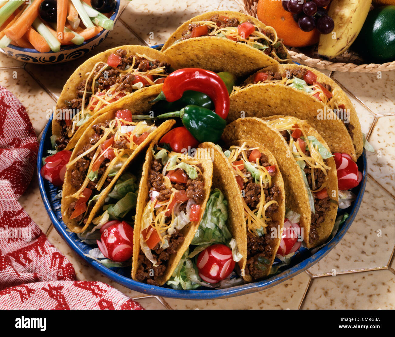 Mexican tacos angle shot hi-res stock photography and images - Alamy