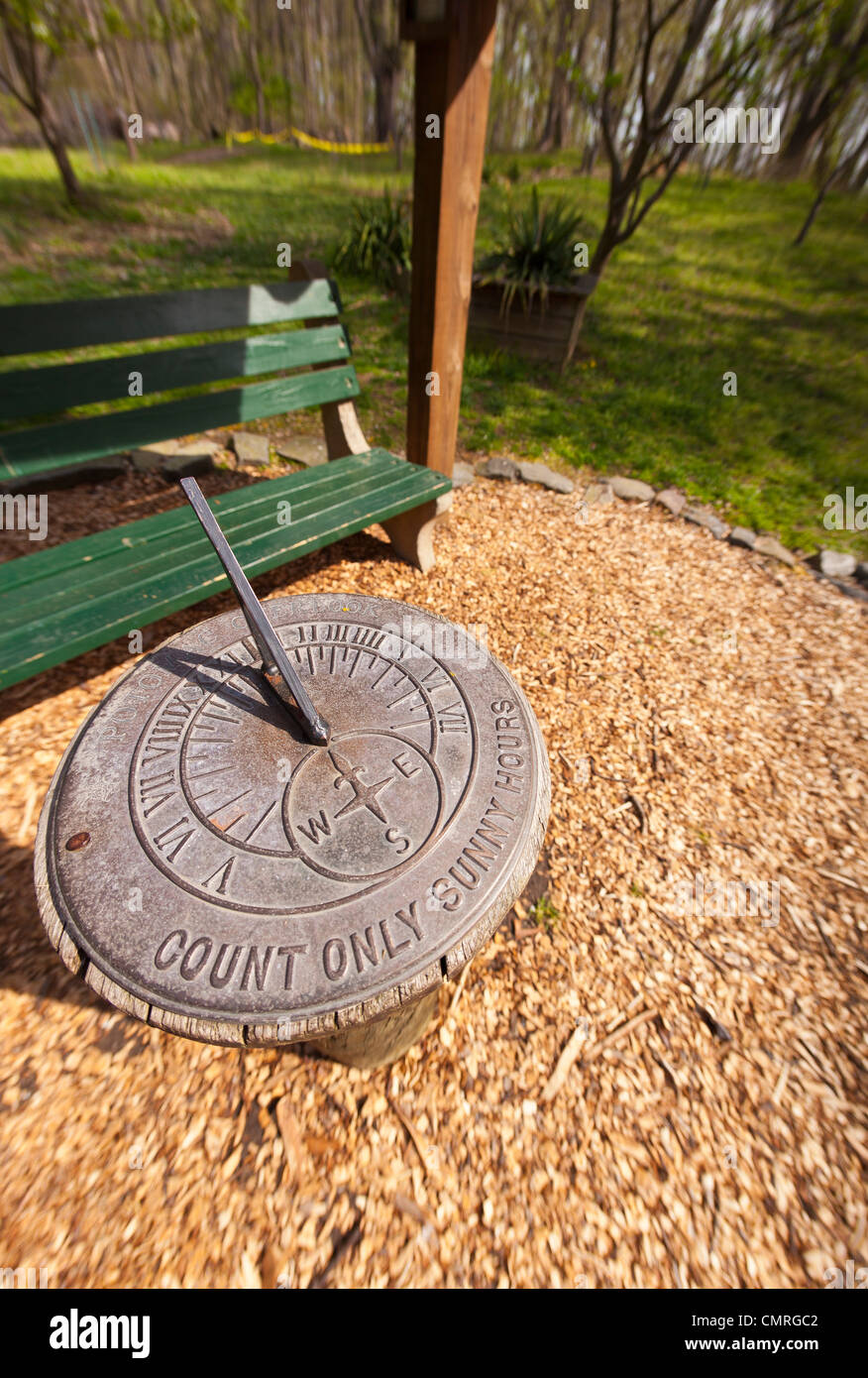 ARLINGTON, VIRGINIA, USA - Horizontal sundial in Potomac Overlook ...