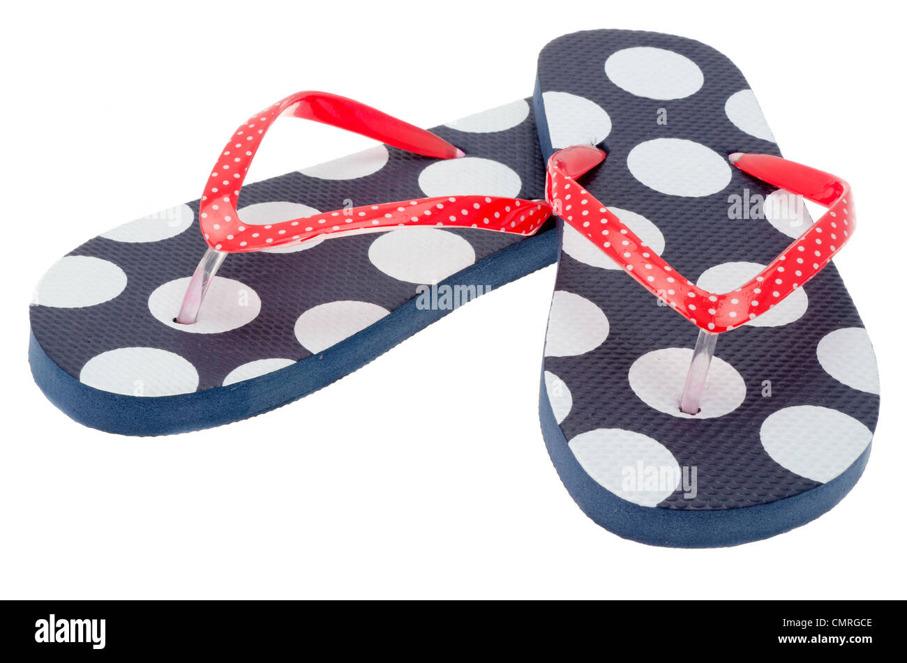 Pair of attractive multi-coloured flip-flops Stock Photo - Alamy