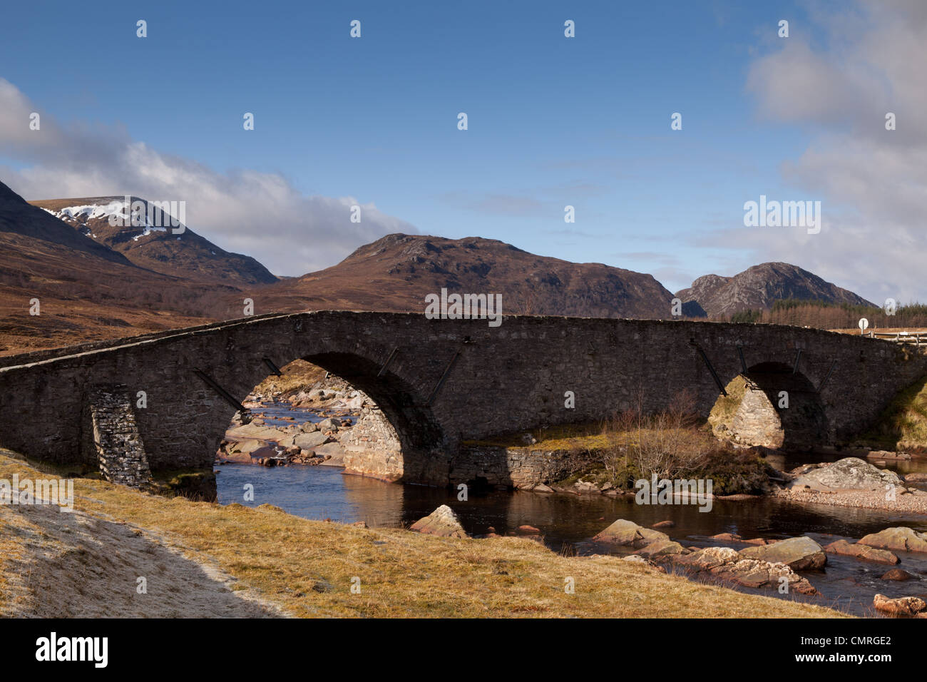 General Wade's bridge and the river Spey at Garva in the Scottish ...