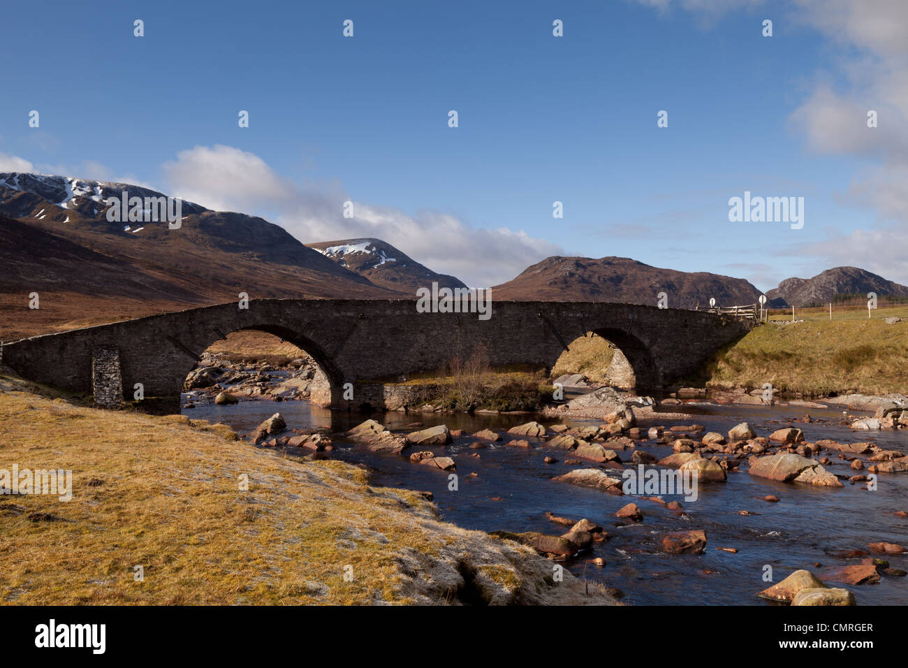 General Wade's bridge and the river Spey at Garva in the Scottish ...