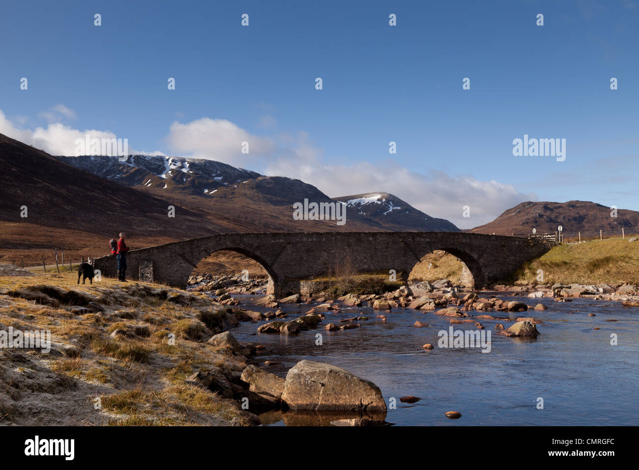 General Wade's bridge and the river Spey at Garva in the Scottish ...