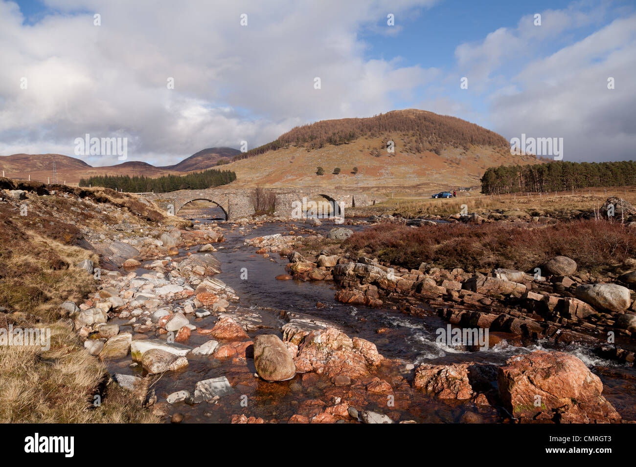 General Wade's bridge and the river Spey at Garva in the Scottish ...