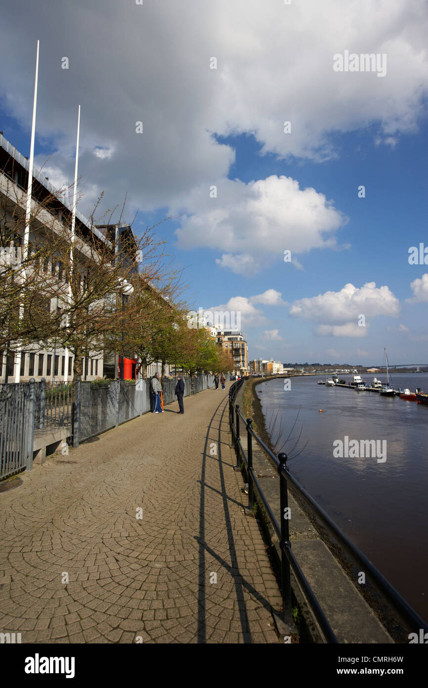 river foyle marina pontoon queens quay in front of Derry city council ...