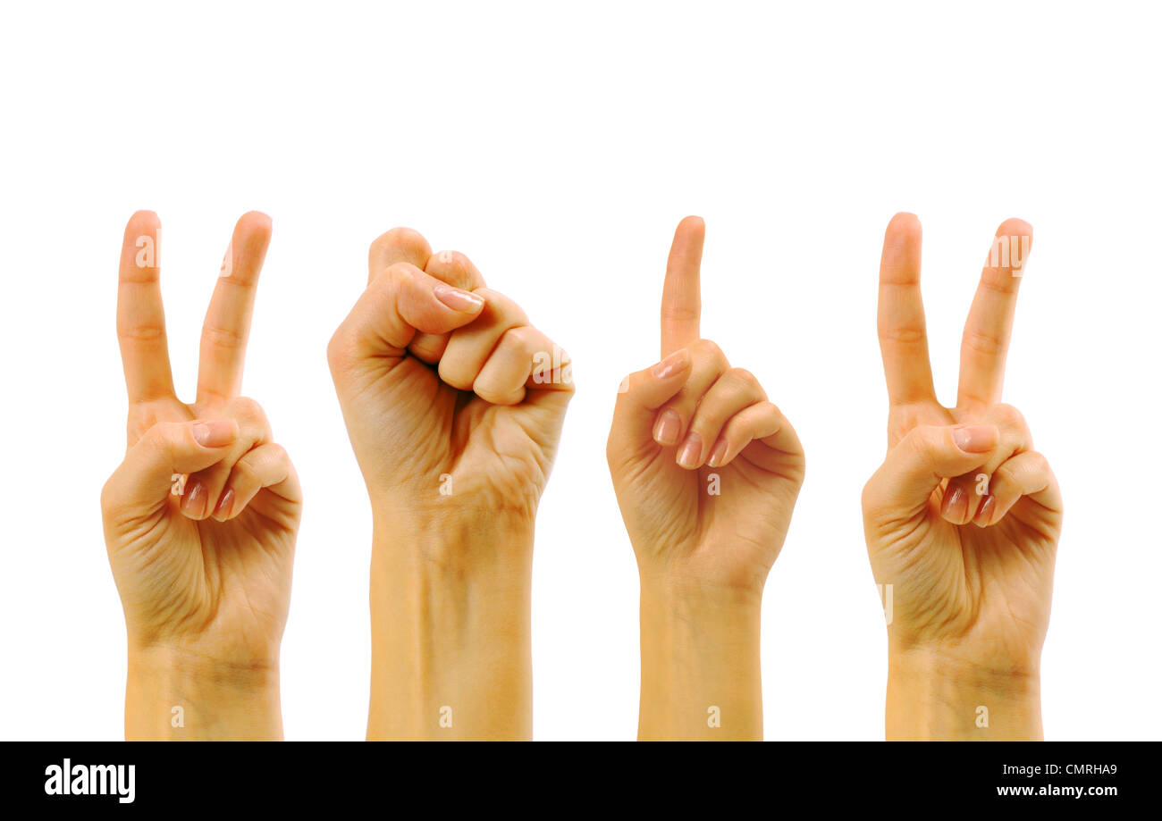 hands forming 2012 isolated on a white background Stock Photo - Alamy