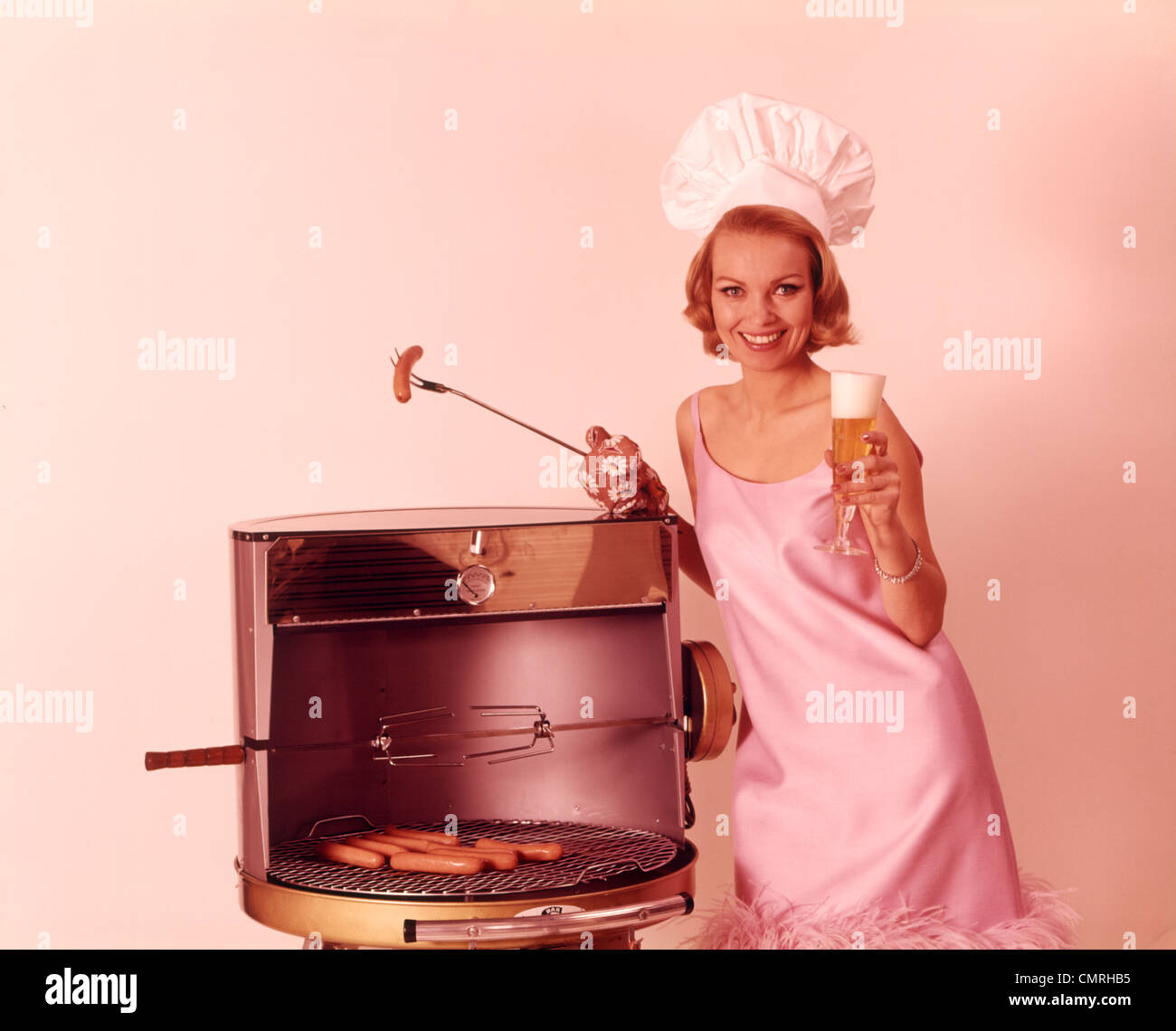 Retro woman drinking alcohol hi-res stock photography and images - Alamy