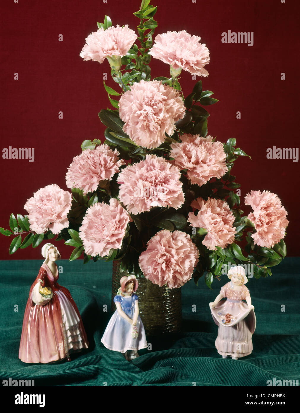 2000s CARNATIONS PINK FIGURINES CERAMIC Stock Photo - Alamy
