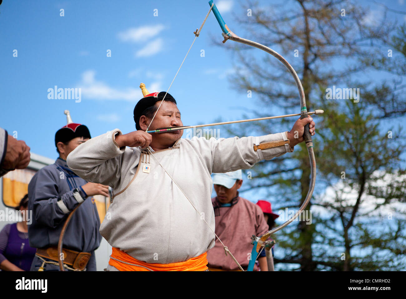 Portrait of Archer at Naadam festival , Khatgal , Khovsgol, Mongolia ...