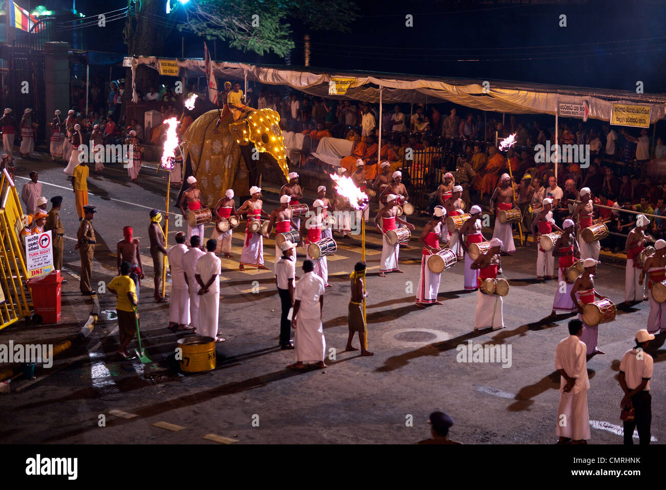 The start of the annual Esala Perahera festival and procession, Kandy ...