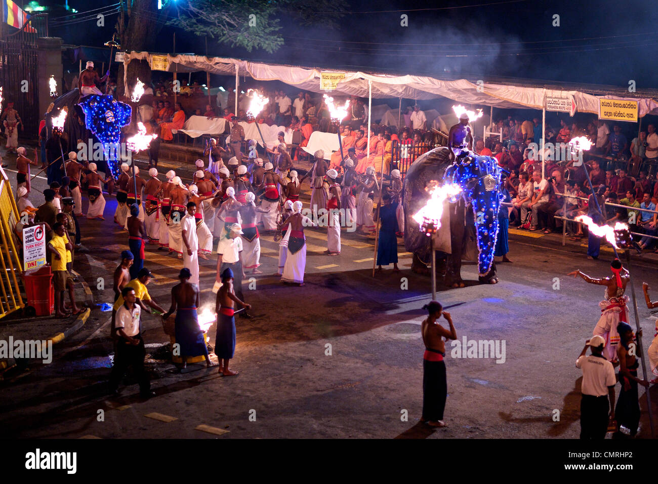 The start of the annual Esala Perahera festival and procession, Kandy ...