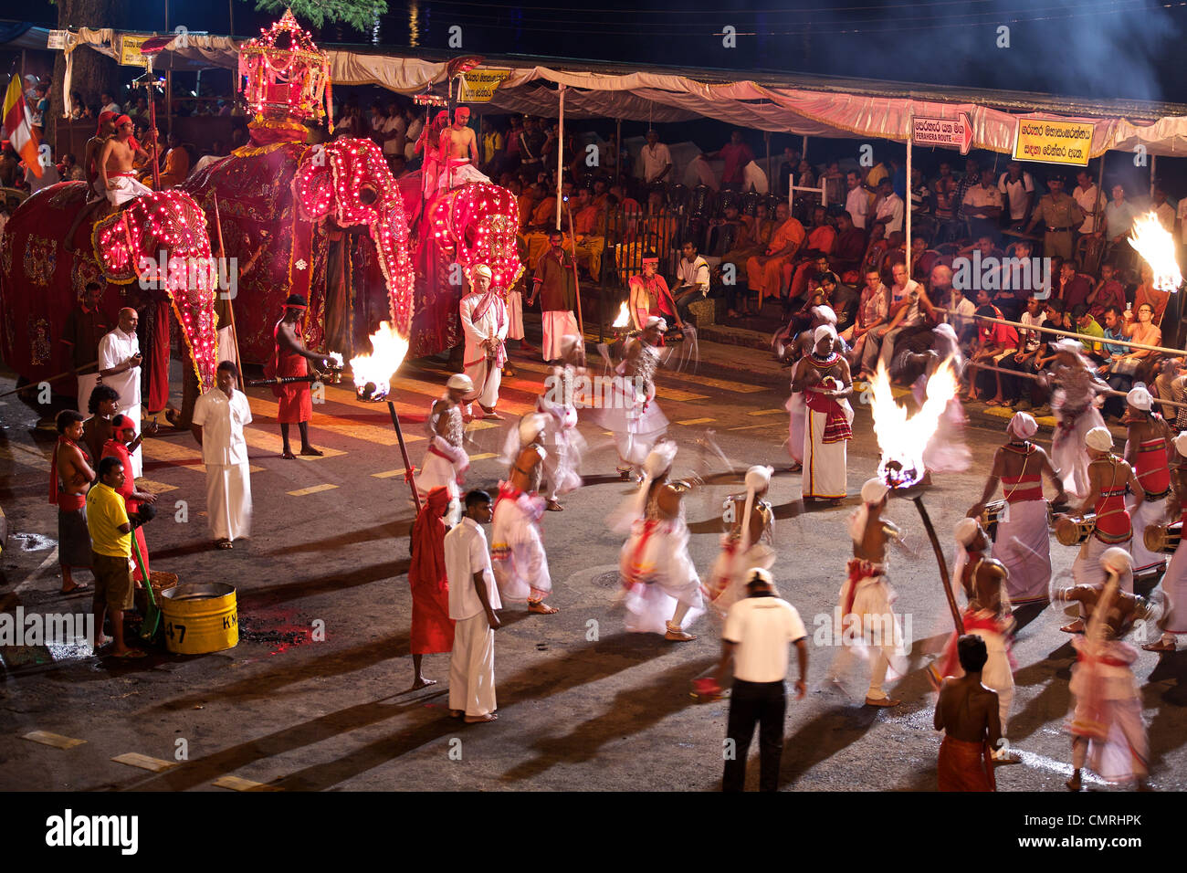 The start of the annual Esala Perahera festival and procession, Kandy ...