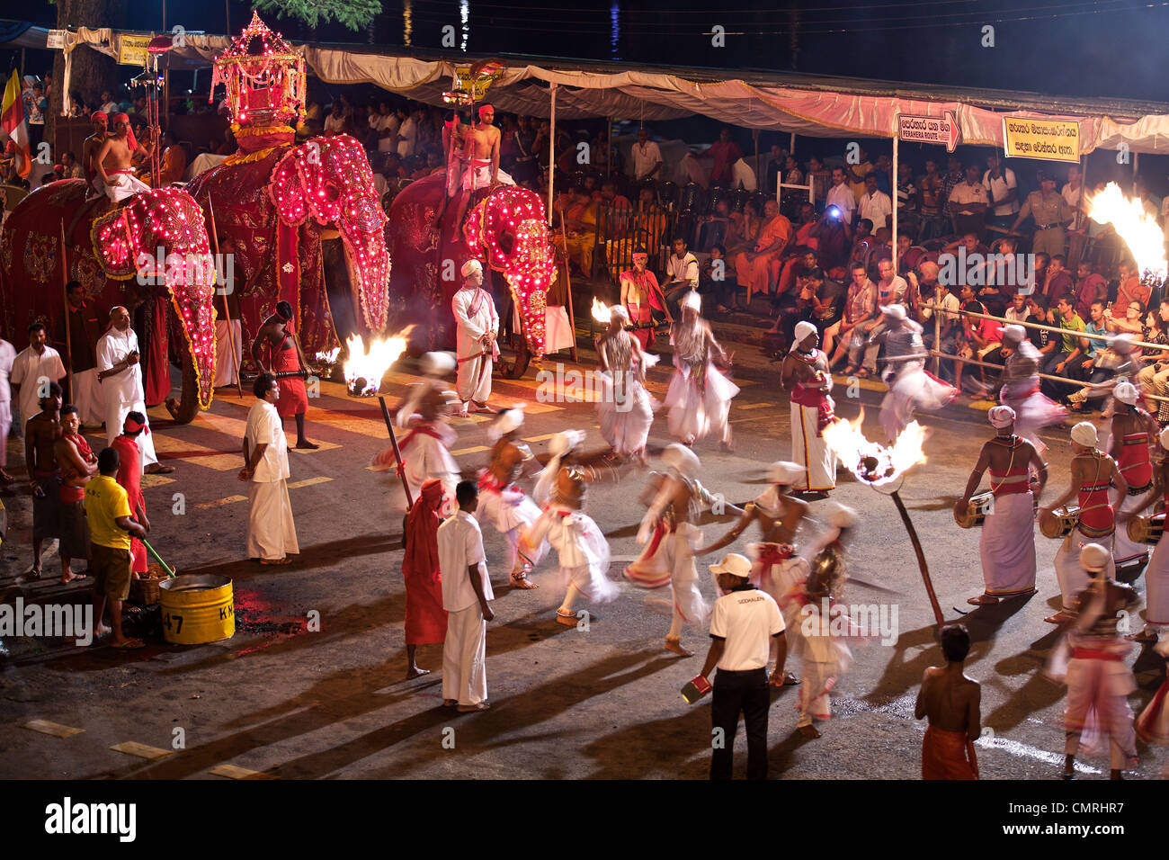 The start of the annual Esala Perahera festival and procession, Kandy ...