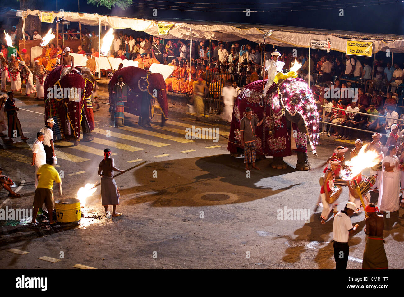 The start of the annual Esala Perahera festival and procession, Kandy ...