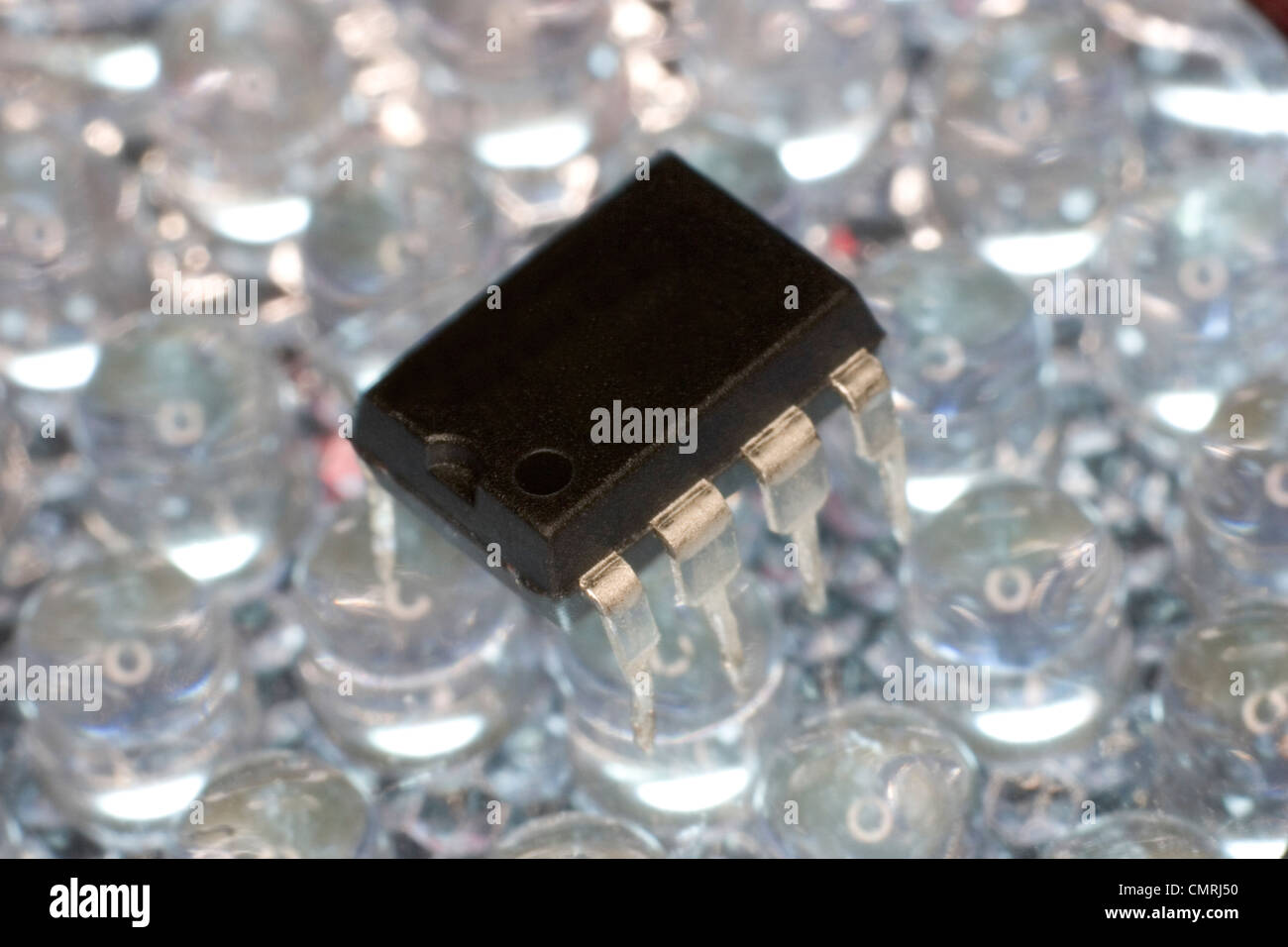 Small Microchip and LEDs Stock Photo - Alamy