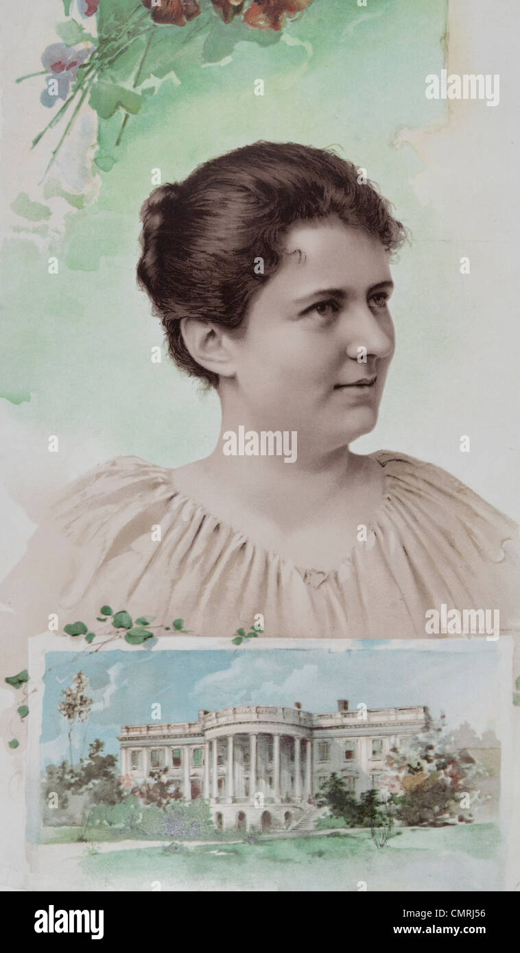 1800s 1880s Portrait First Lady Francis Folsom Cleveland Wife American