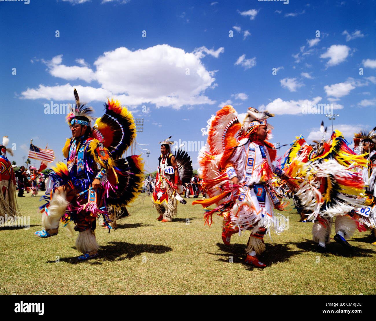 1990s POW WOW NATIVE AMERICANS HOLD COMPETITION AT ARIZONA STATE ...