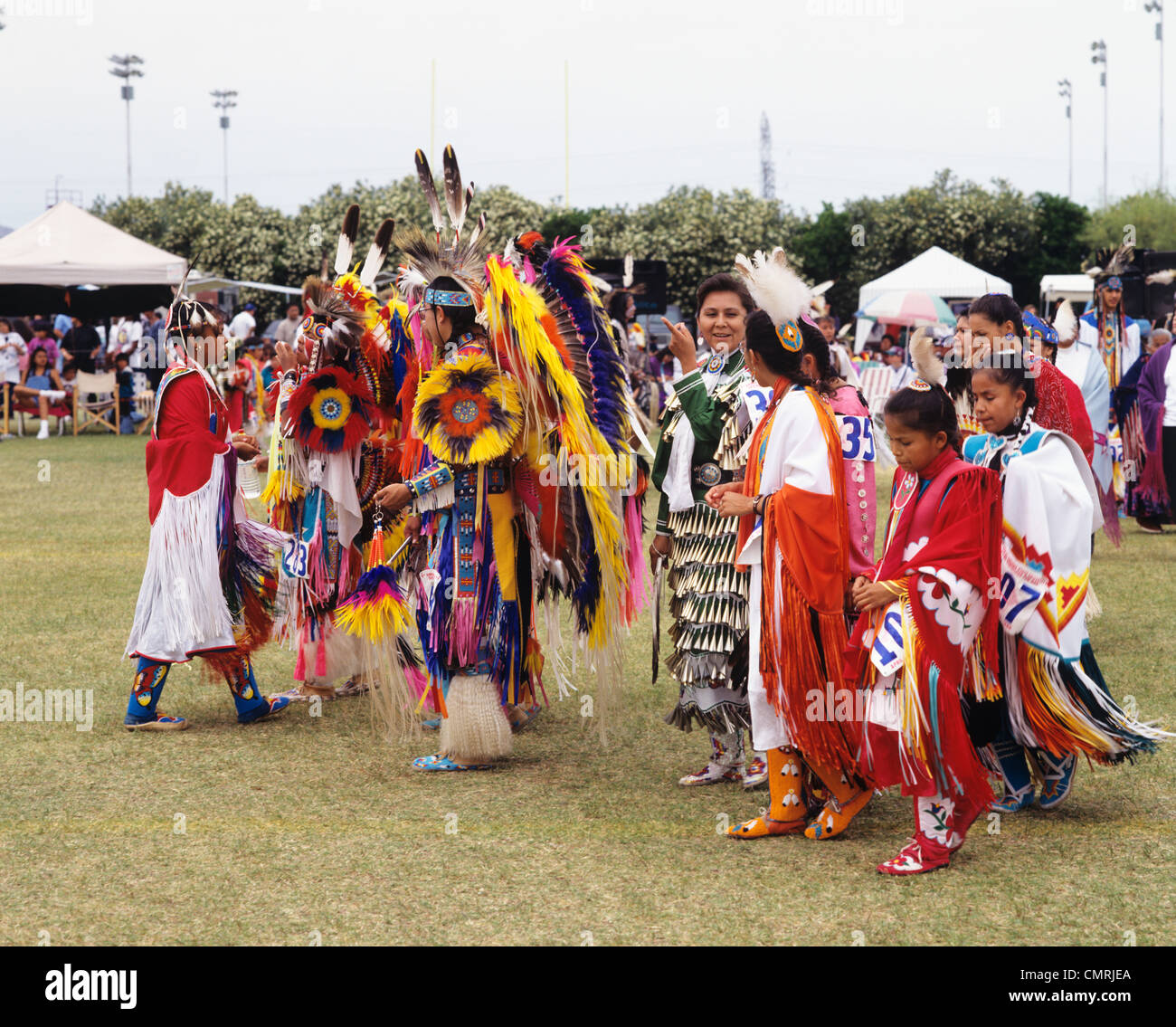 1990s POW WOW NATIVE AMERICANS HOLD COMPETITION AT ARIZONA STATE ...