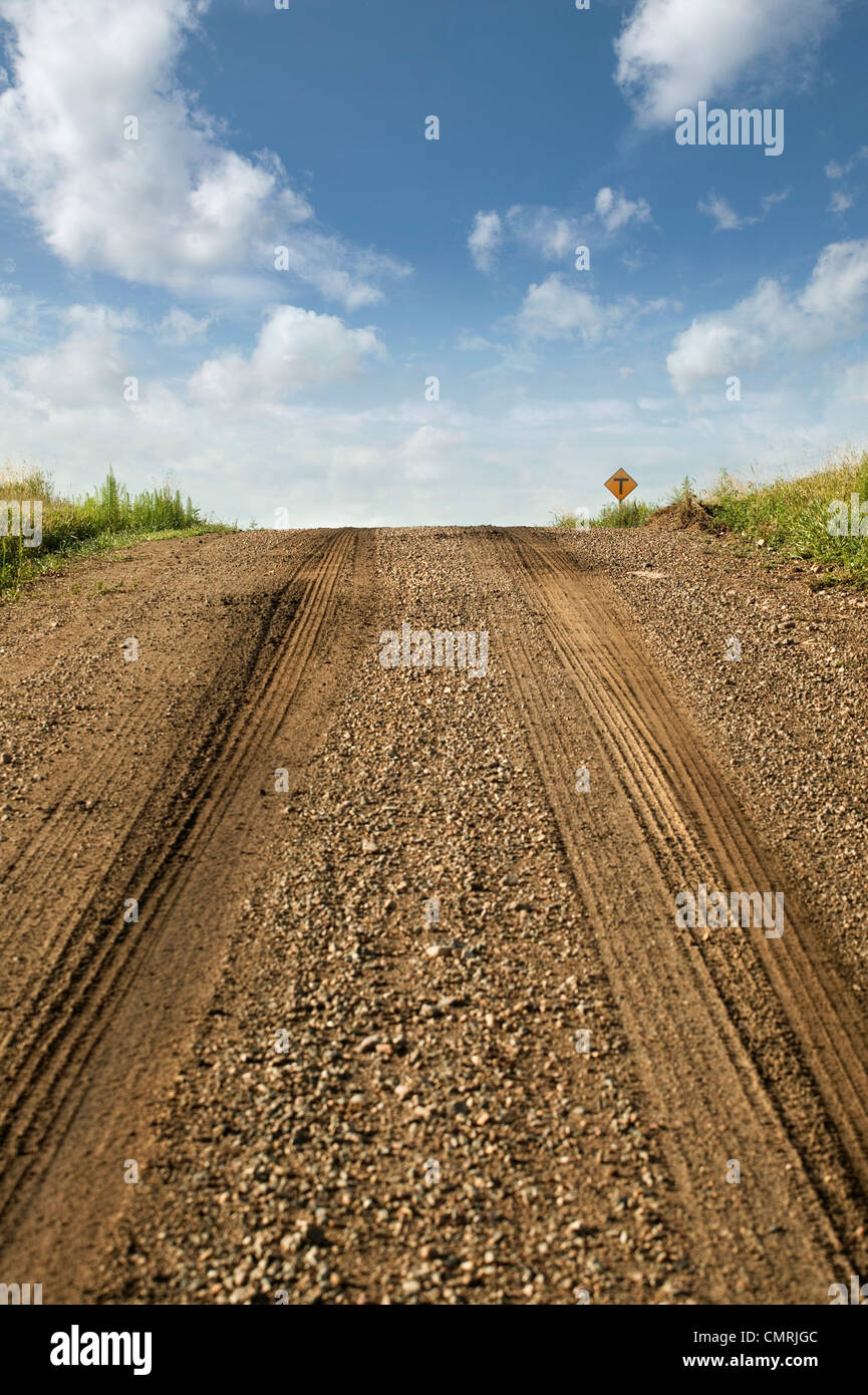 Car Tracks on Country Road, Saskatchewan Stock Photo - Alamy