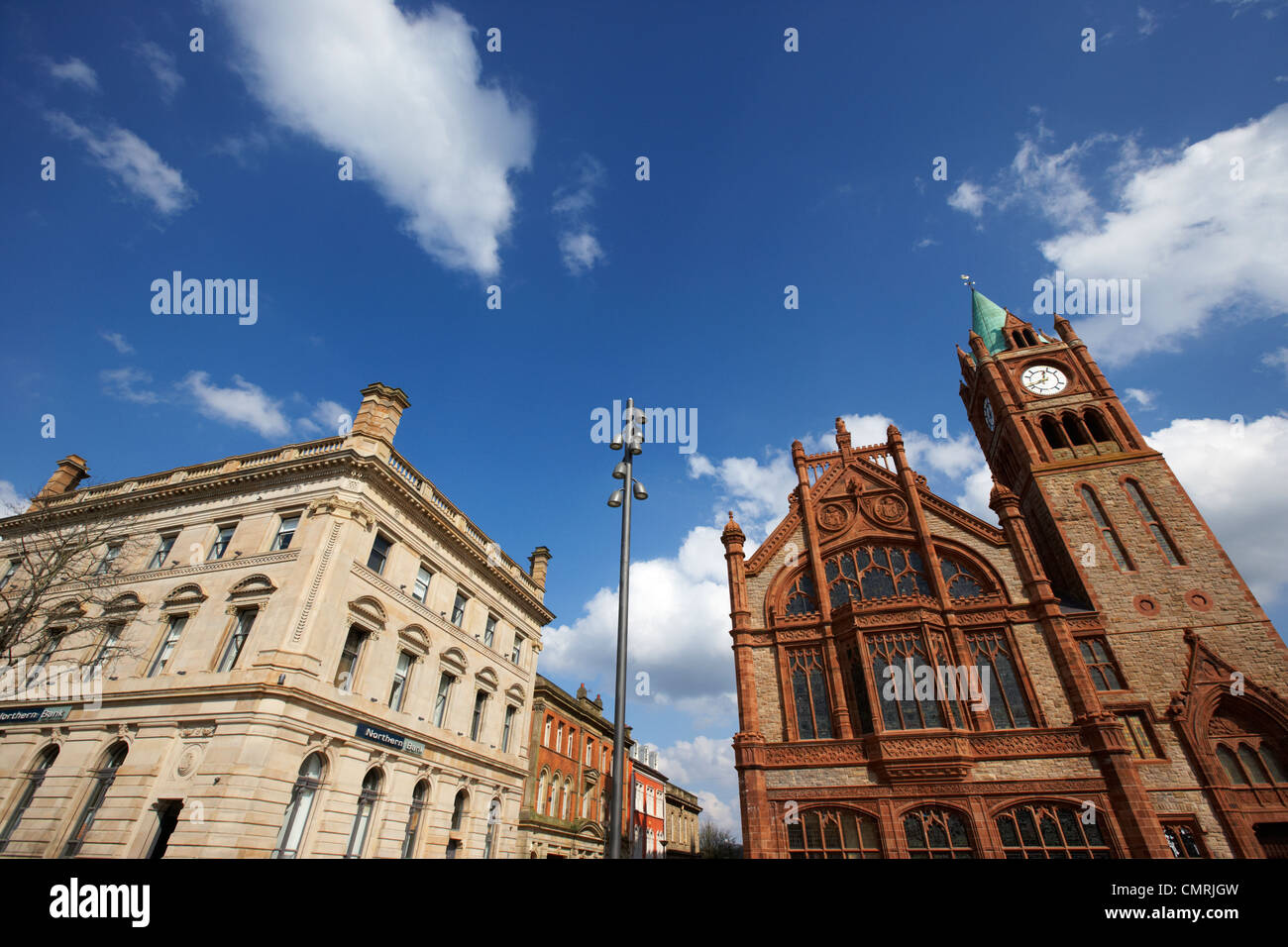 The northern bank building and the Guildhall Derry city county ...