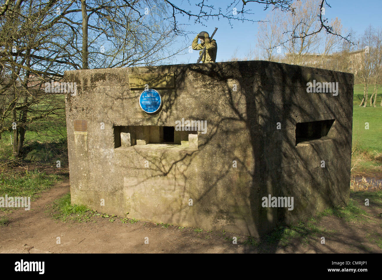 Restored second world war pill box Stock Photo - Alamy