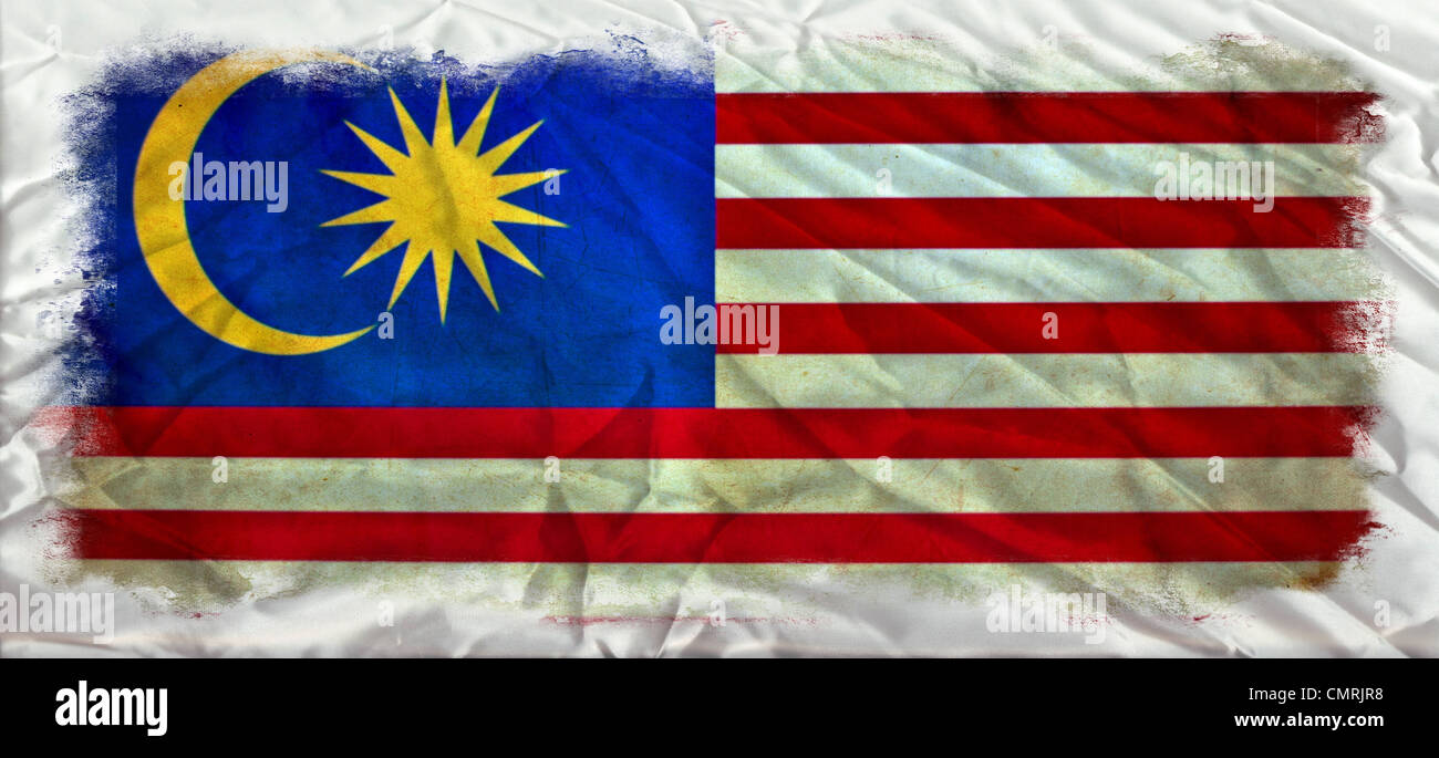 Malaysia grunge flag Stock Photo - Alamy