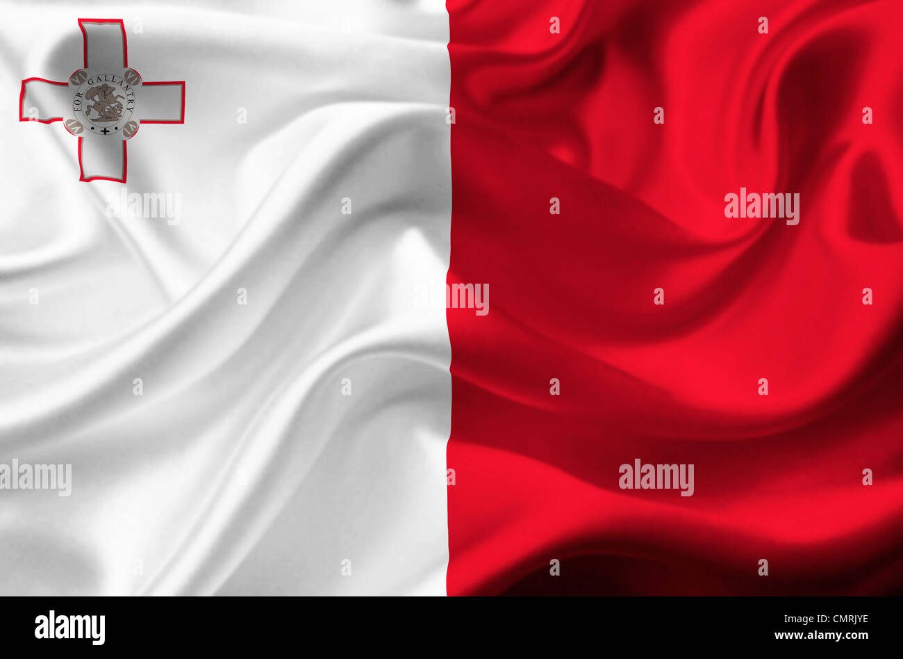 Malta waving flag Stock Photo - Alamy