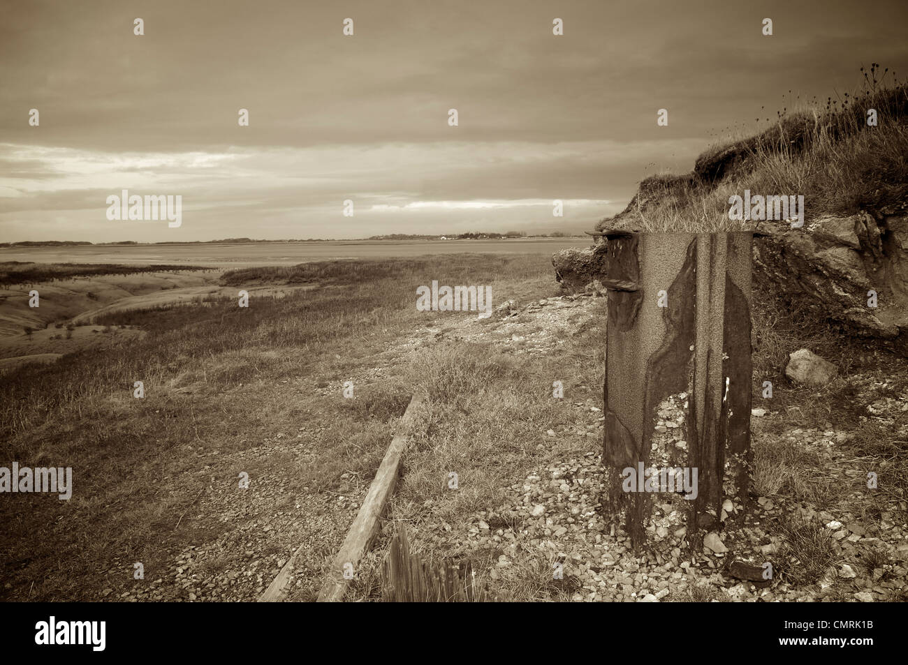 Old industrial landing dock on the River Wyre at Fleetwood,Lancashire ...