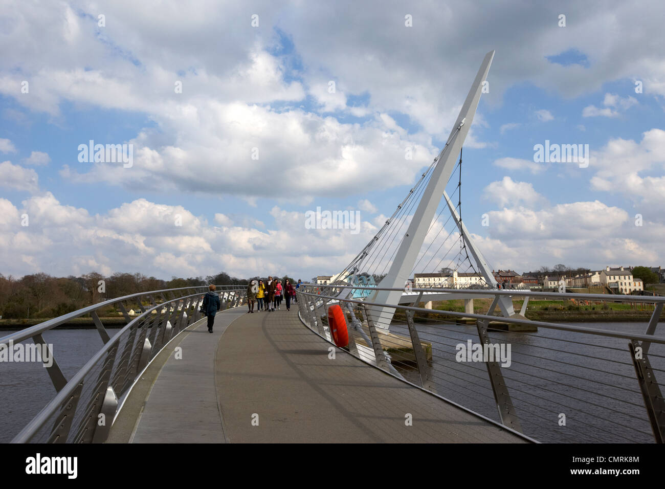 new peace bridge in Derry city county londonderry northern ireland uk ...