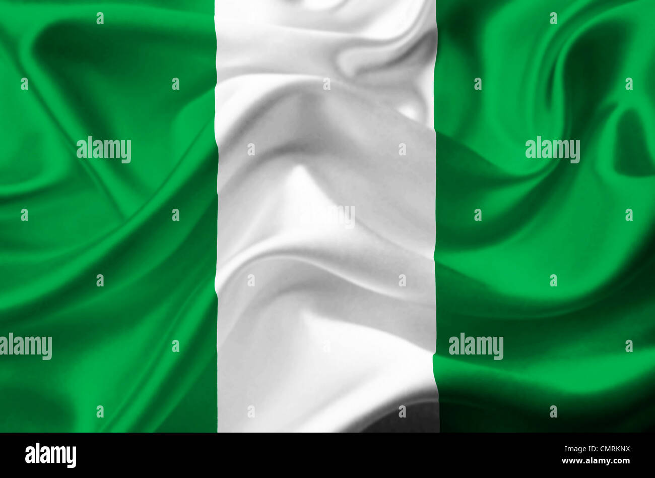 Nigeria waving flag Stock Photo - Alamy