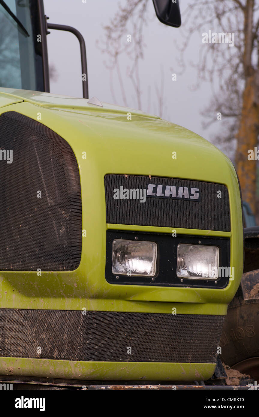 Front View Of A Claas Farm Tractor Farming Machinery Stock Photo - Alamy