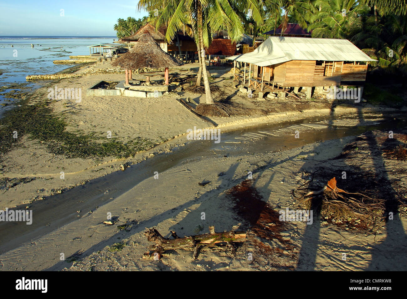 Destruction on Sorake Beach in Lagundri Bay, Nias Island after the ...
