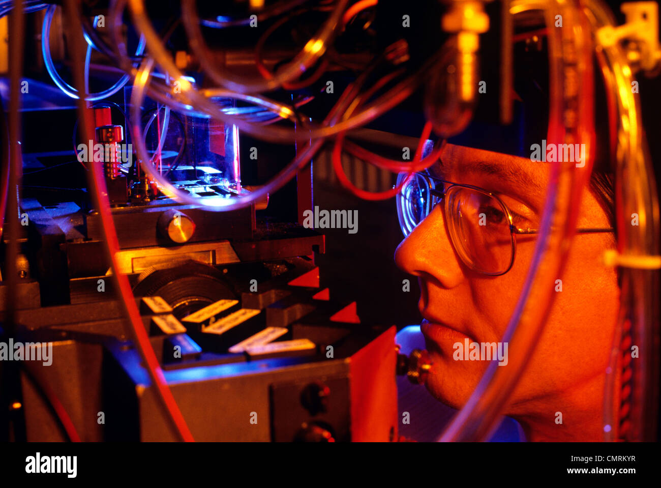HOSPITAL RESEARCHER SORTING CELLS WITH FLOW CYTOMETER LASER BEAM Stock ... HOSPITAL RESEARCHER SORTING CELLS WITH FLOW CYTOMETER LASER BEAM Stock ...