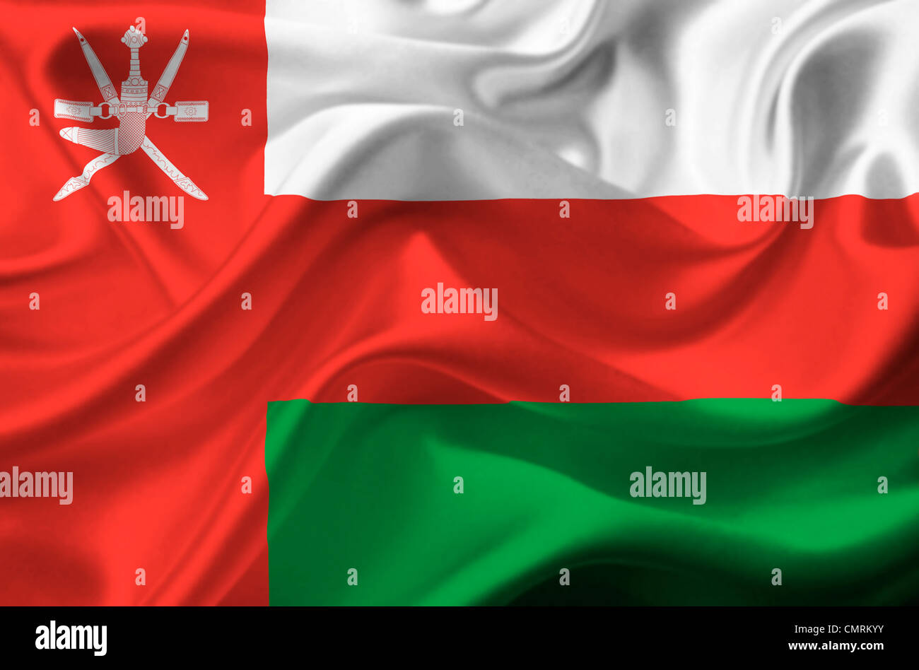 Oman waving flag Stock Photo - Alamy