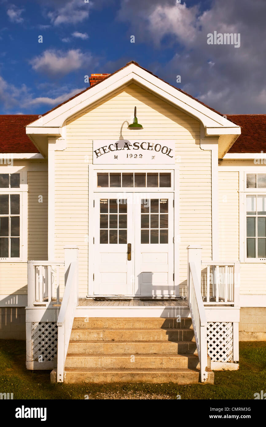 Hecla Village School, Hecla Island Provincial Park, Manitoba Stock ...