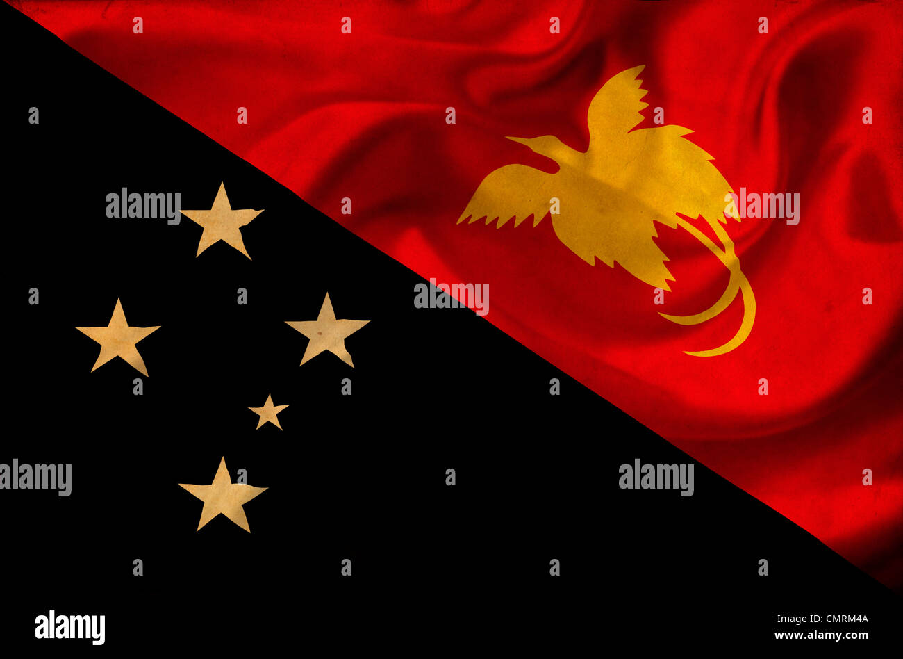 Papua New Guinea waving flag Stock Photo - Alamy