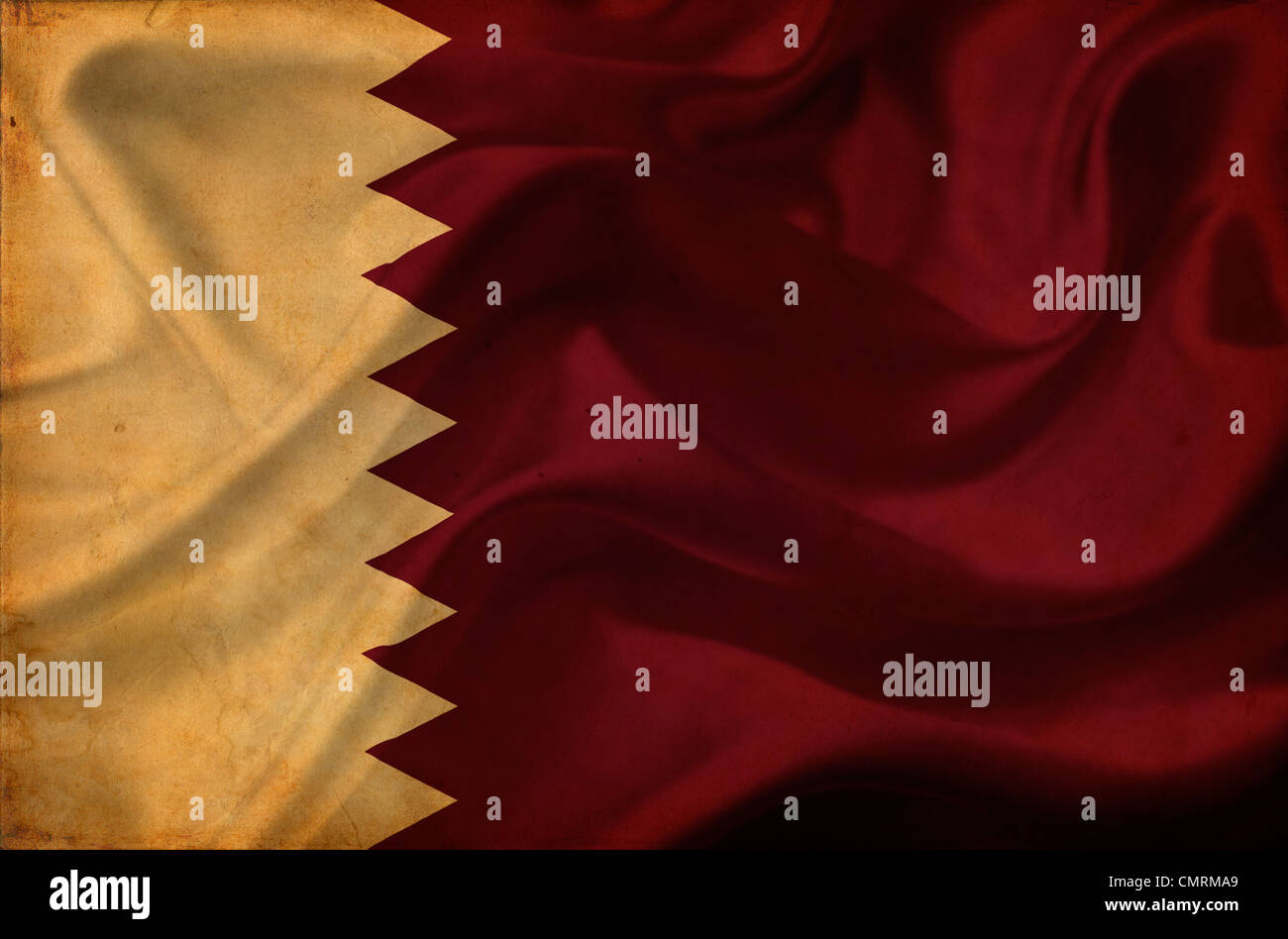 Qatar waving flag Stock Photo - Alamy