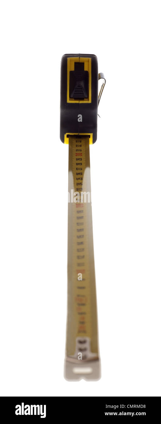 One foot on a tape measure Stock Photo - Alamy