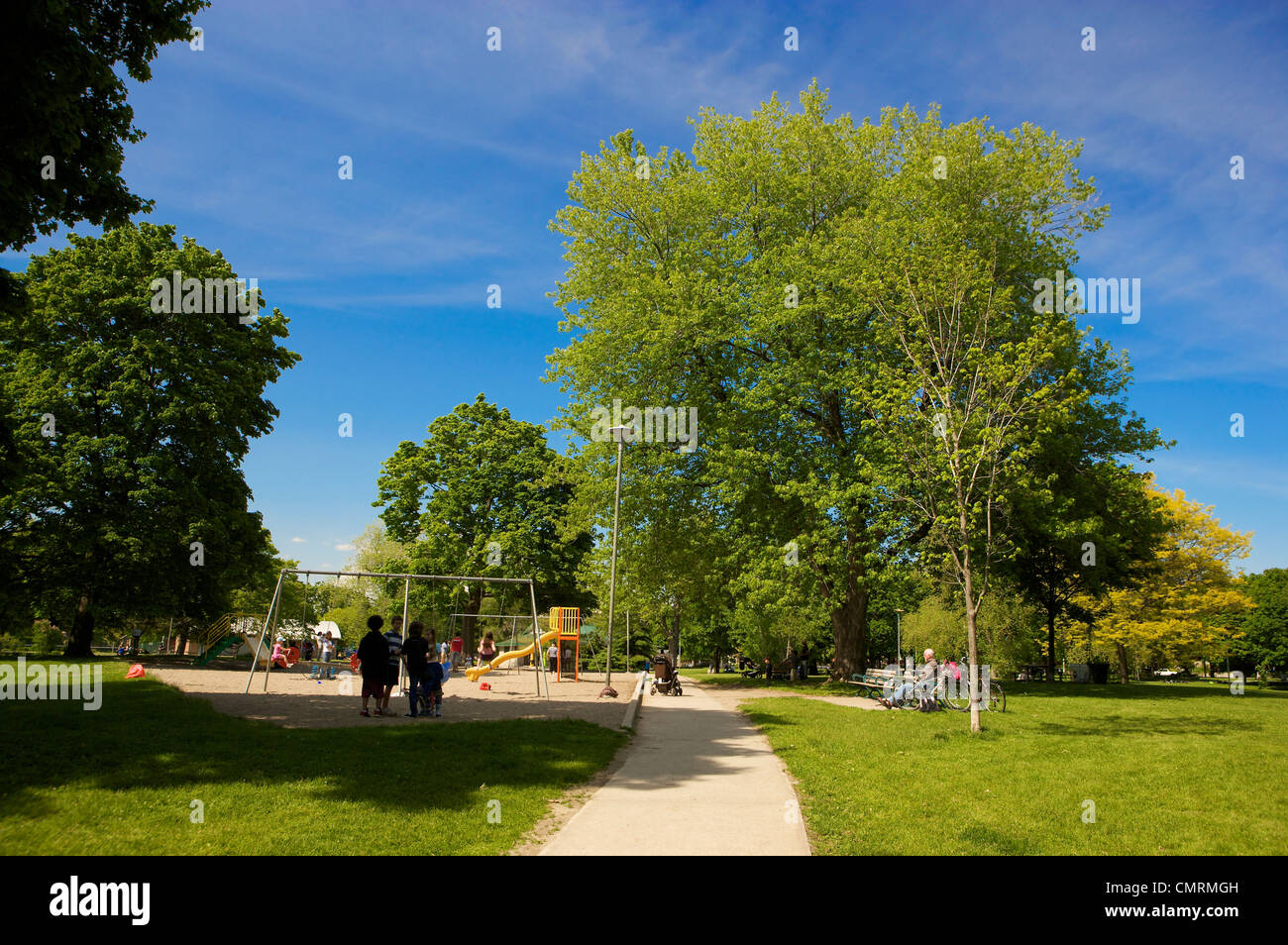 Kids in playground, Trinity Bellwoods Park, Toronto, Ontario Stock ...