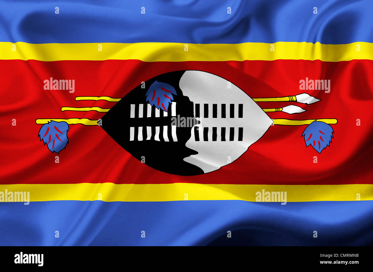Swaziland waving flag Stock Photo - Alamy