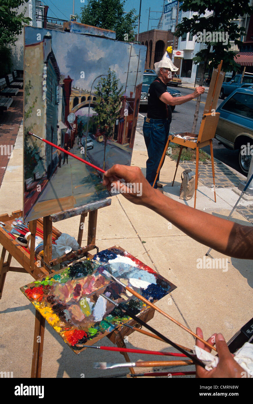 ART CLASS ON MANAYUNK STREET PHILADELPHIA PENNSYLVANIA Stock Photo - Alamy