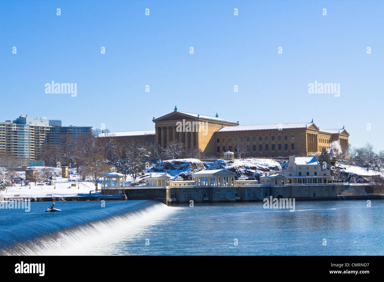Philadelphia skyline snow hi-res stock photography and images - Alamy