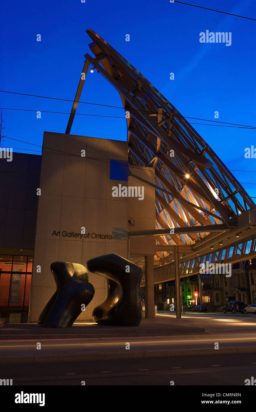 The Art Gallery of Ontario and Henry Moore sculpture, Toronto, Ontario ...
