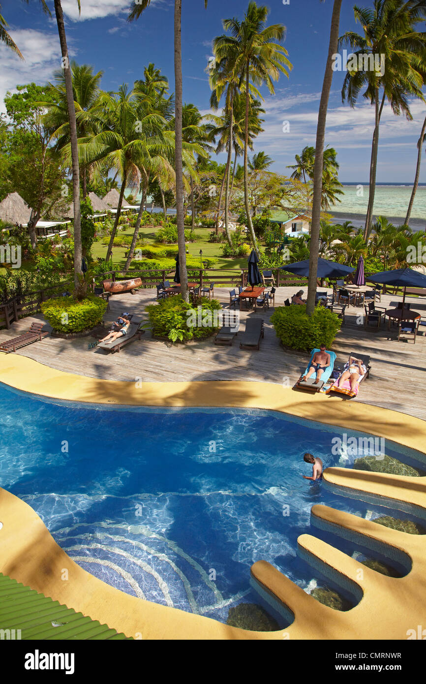 Foot shaped pool at Crusoe's Retreat, Coral Coast, Viti Levu, Fiji ...